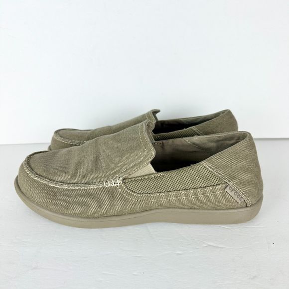 CROCS | Shoes | Crocs Mens Santa Cruz Slip On Loafer Size 9 Canvas Tan ...